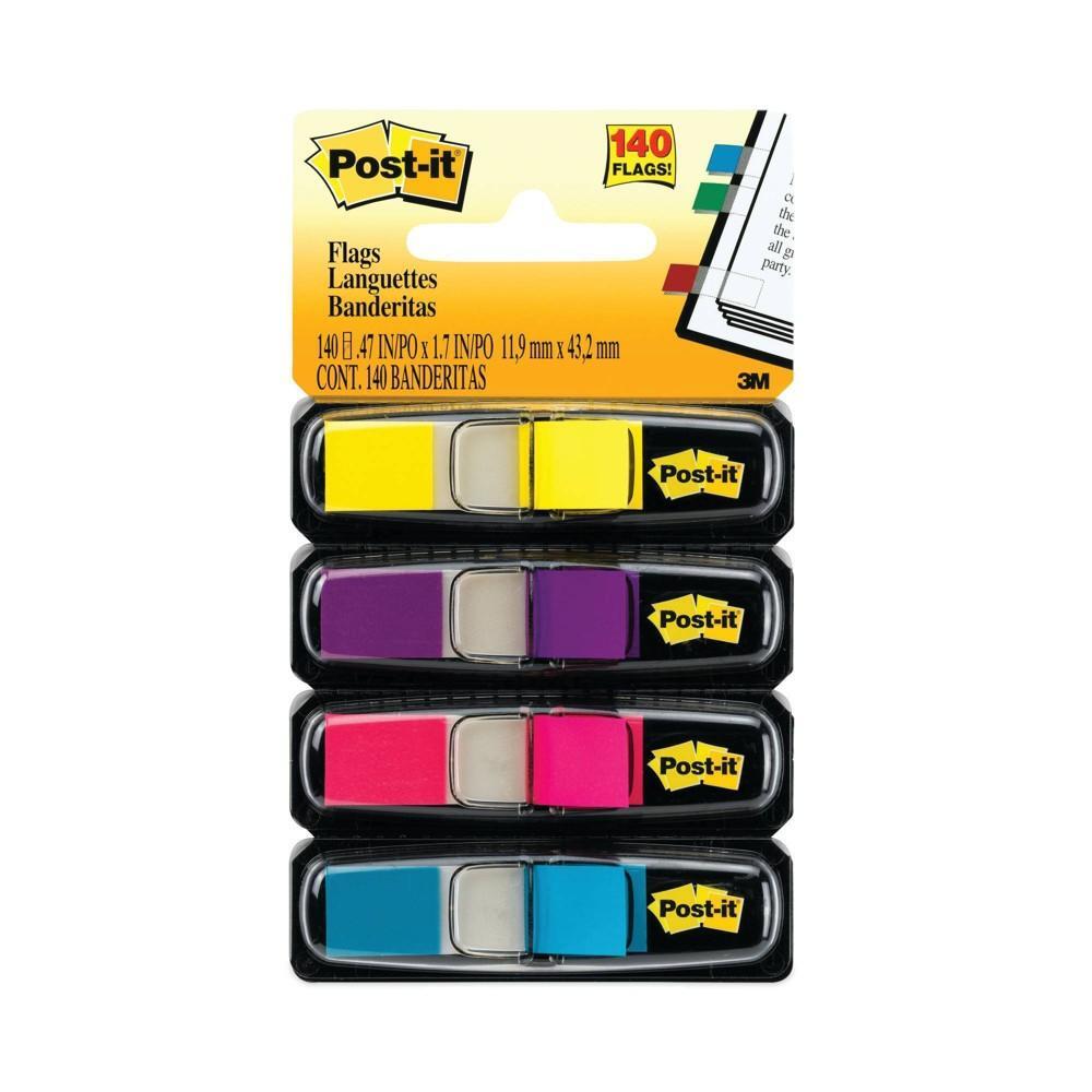 Post-it® Small Tape Flags / pack Purple Yellow Aqua | THE ARMIDALE SCHOOL